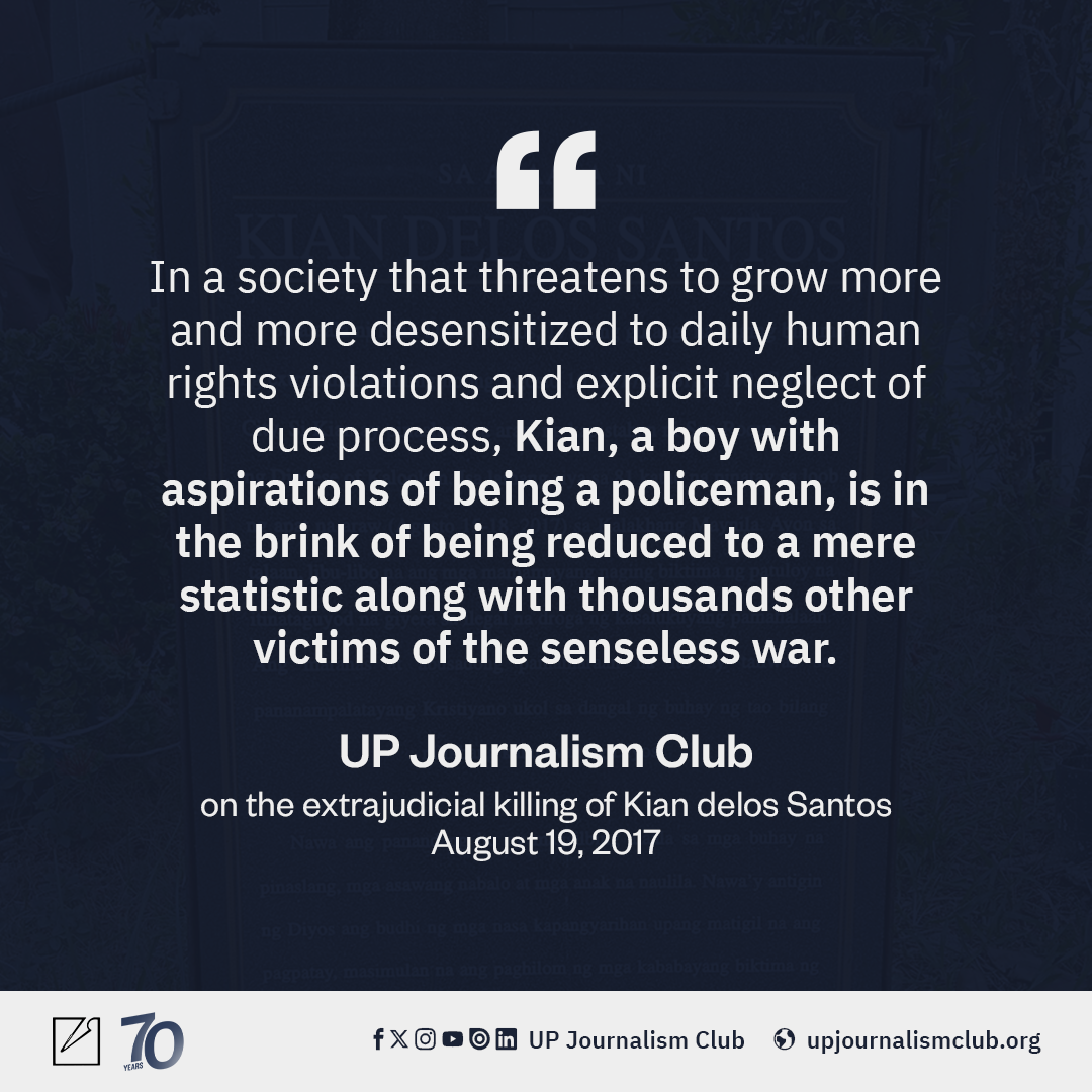 On the seventh death anniversary of Kian delos Santos